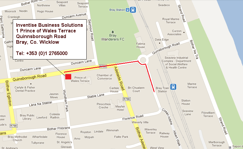 Inventise > Contact > Directions > Directions by Train